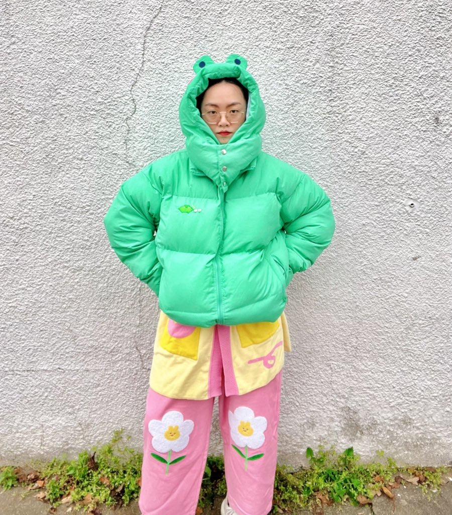 Frog puffer jacket (oversized) – Yoyo The Ricecorpse
