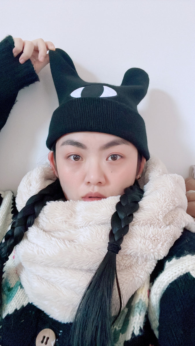 Yokai bunny beanie (black) – Yoyo The Ricecorpse